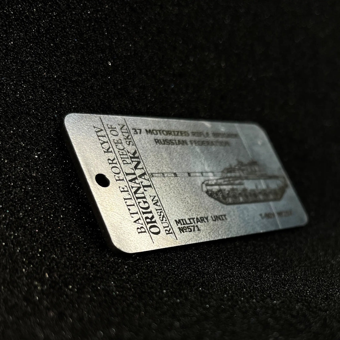 Metal Keychain - "Piece of Russian Tank T-80U" Made in Ukraine ...